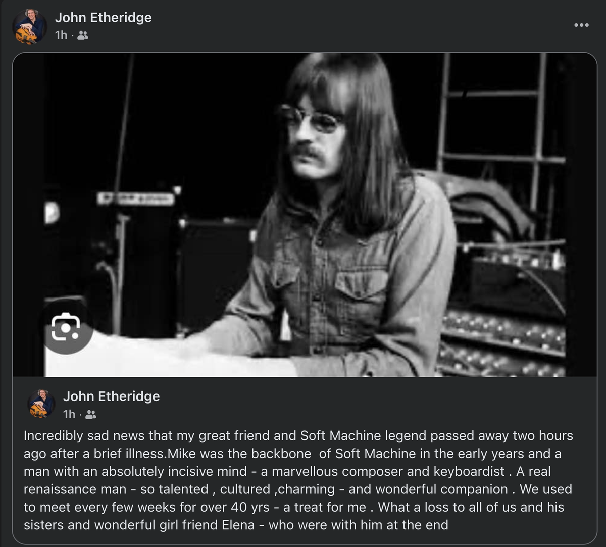 "He was the backbone of Soft Machine." Founding member and keyboard ...