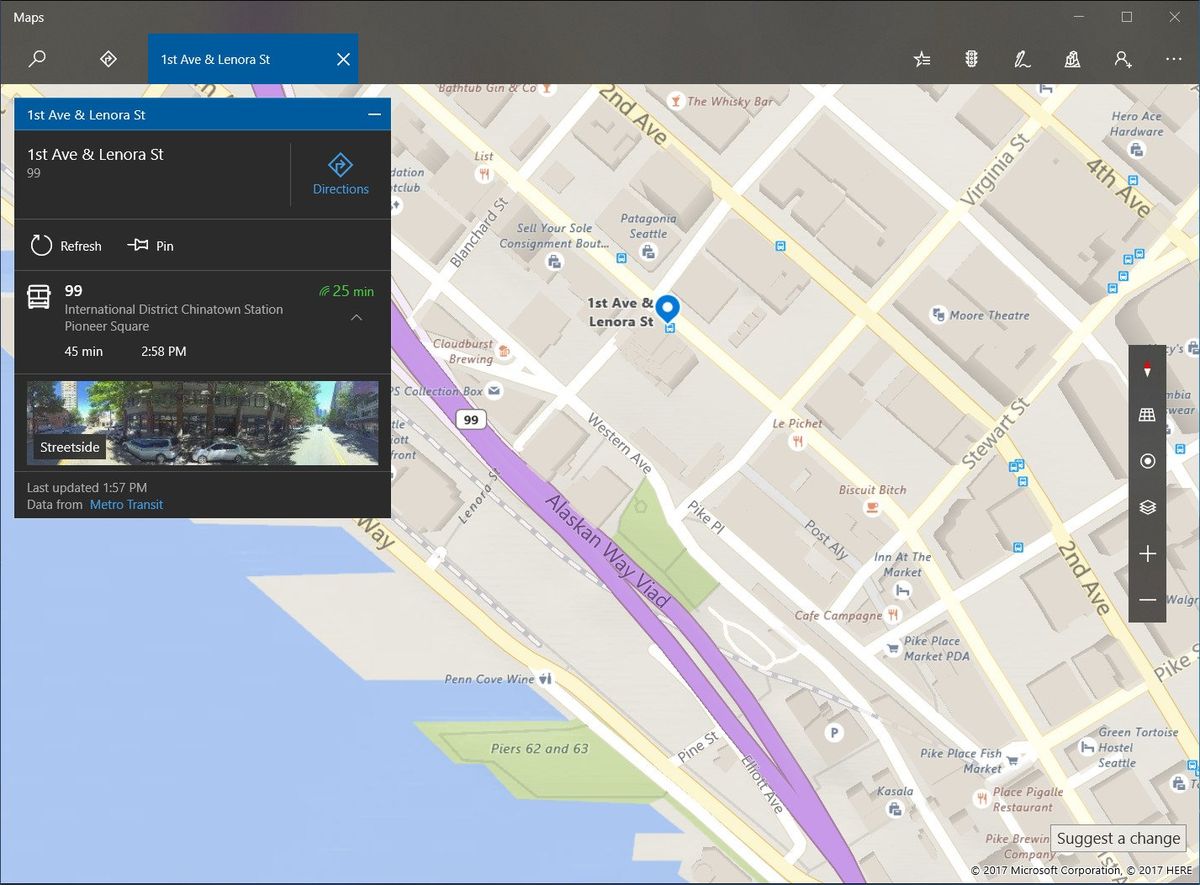 Windows Maps now lets Insiders tap transit stops for arrival times ...
