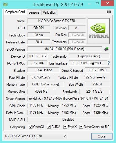 Gigabyte GeForce GTX 970 WindForce OC