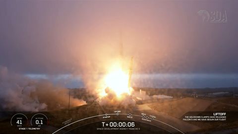 SpaceX launches Space Force Tranche 0 satellites after delay, lands ...