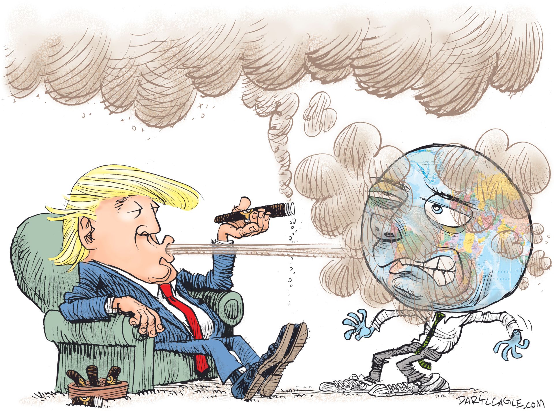 Political cartoon U.S. Trump Paris Agreement climate change | The Week