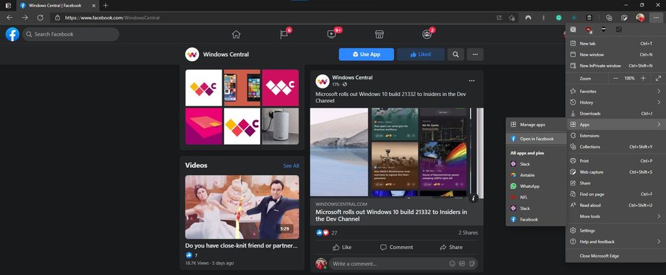 Facebook app returns to the Microsoft Store on Windows 10 | Windows Central