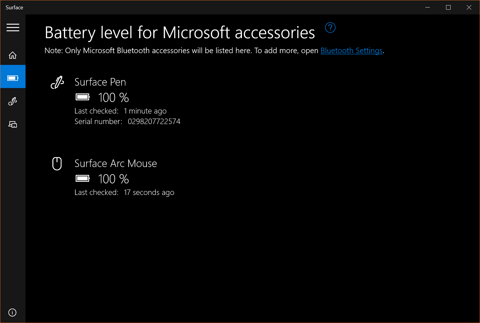 Surface app updated with new battery level section for Microsoft ...