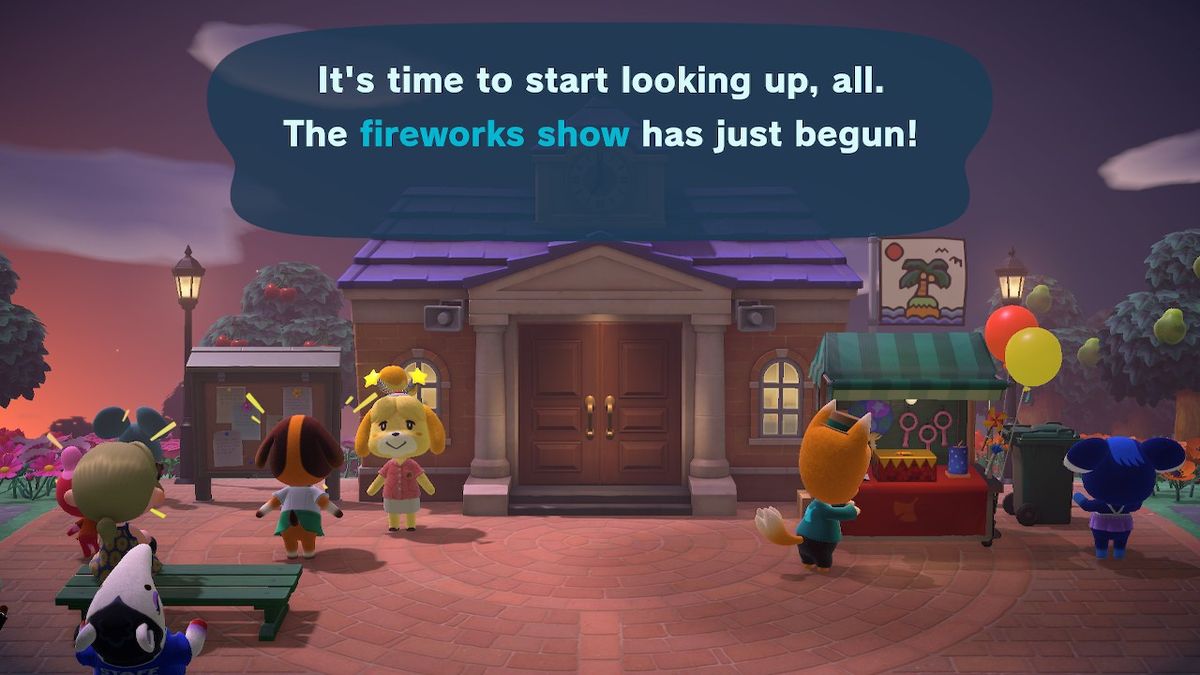 Here's Animal Crossing: New Horizons fireworks work | GamesRadar+