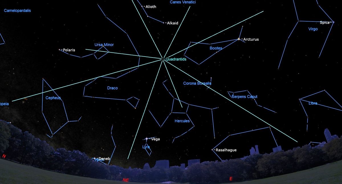 Quadrantid meteor shower, one of the best of the year, peaking now at ...