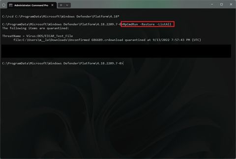 How to manage Microsoft Defender Antivirus from Command Prompt on ...