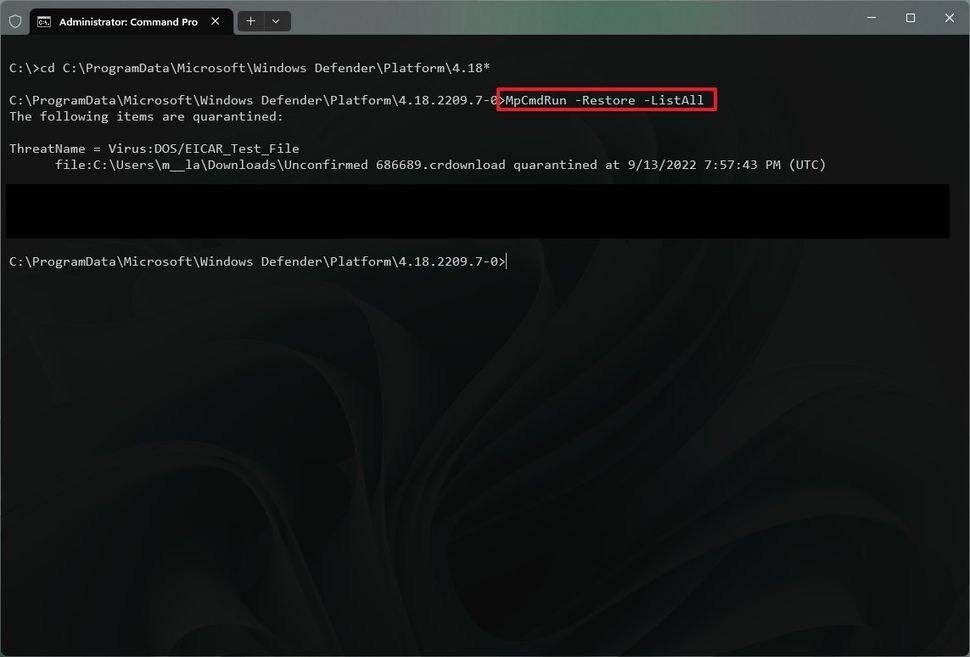 How to manage Microsoft Defender Antivirus from Command Prompt on ...