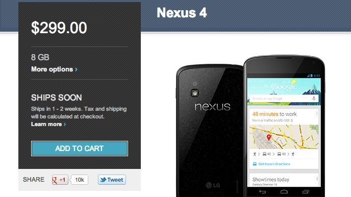 Google Nexus 4 back in the USA's Play Store | TechRadar