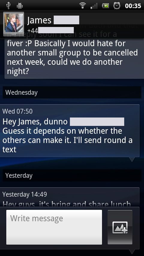 Sony Ericsson Xperia Play review: Messaging - Sony Ericsson Xperia Play ...