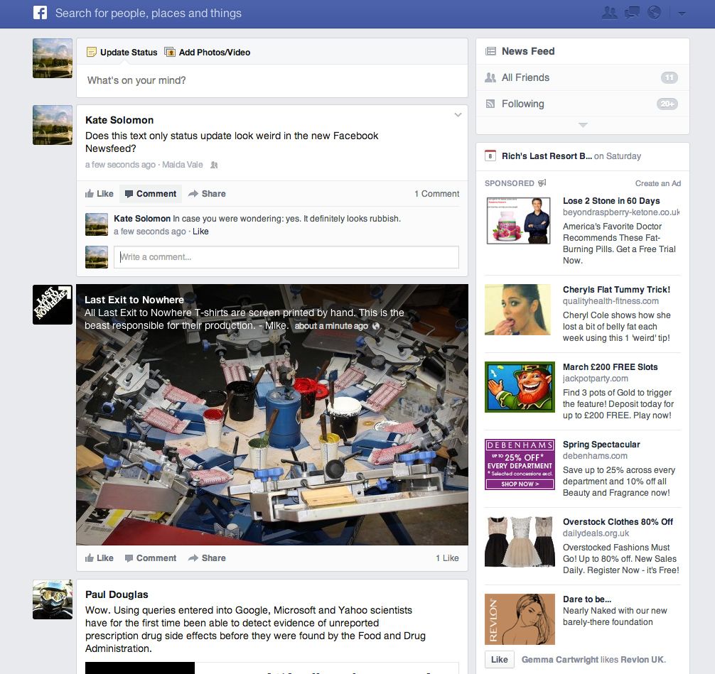 First look: New Facebook News Feed | TechRadar