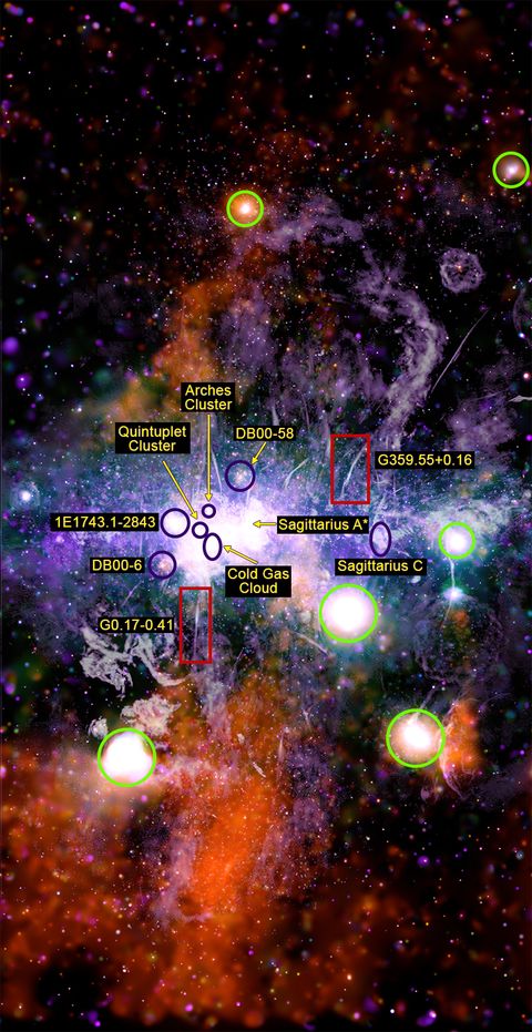 Milky Way's galactic core overflows with colorful threads in new ...