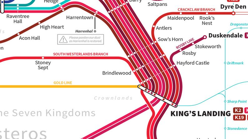 Artist creates stunning transit map for Game of Thrones | Creative Bloq