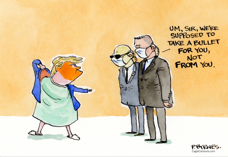 Political Cartoon U.S. Trump Secret Service COVID | The Week