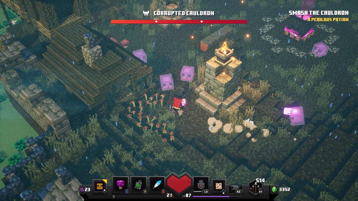 Minecraft Dungeons guide: How to beat the Corrupted Cauldron boss on ...