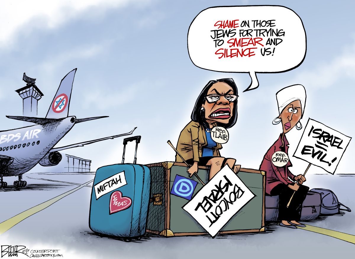Political Cartoon U.S. Ilhan Omar Rashida Tlaib Israeli Boycott Banned ...