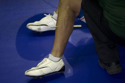 Track sprinter ‘prayed no wood splinters would pierce his leg again ...