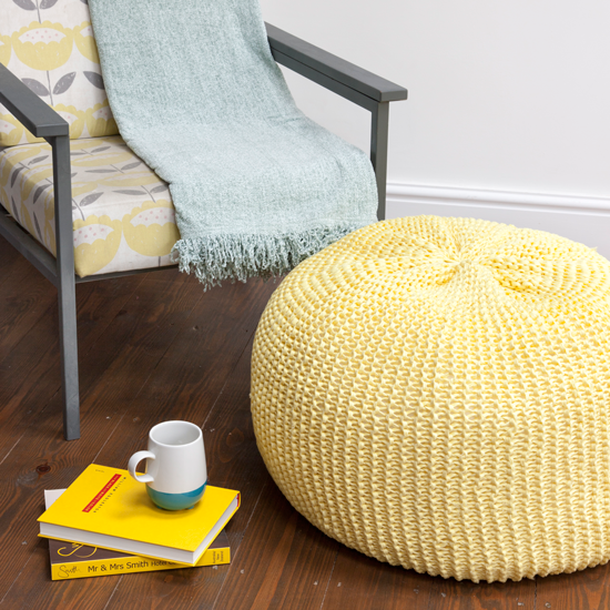 Make a funky knitted pouffe | Ideal Home