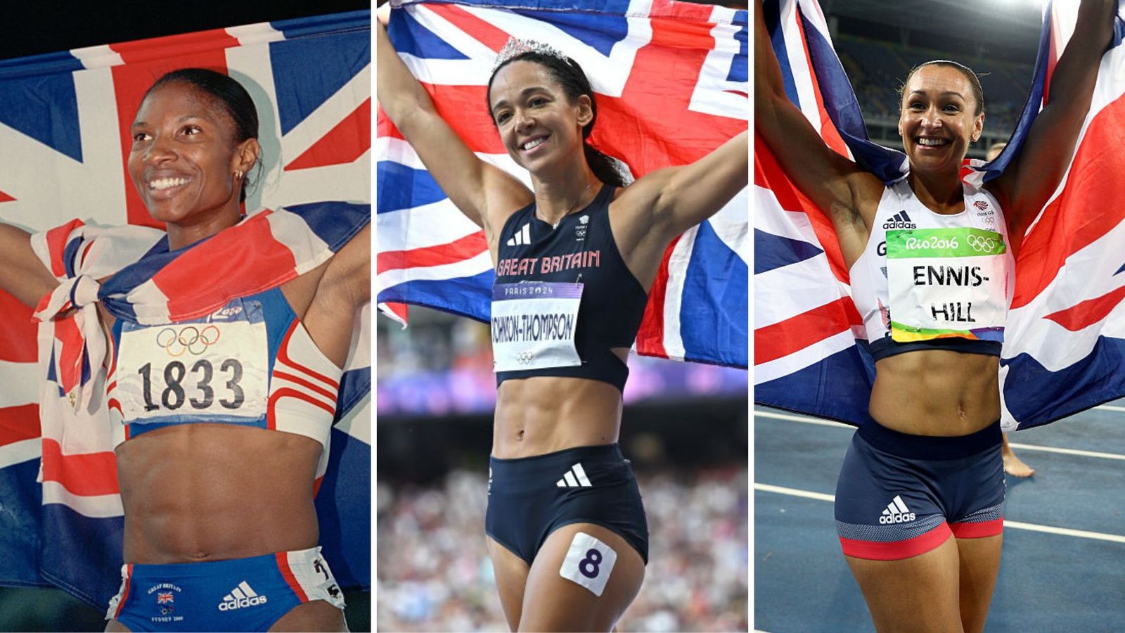Denise Lewis, Jessica Ennis-Hill and Katarina Johnson-Thomson share ...