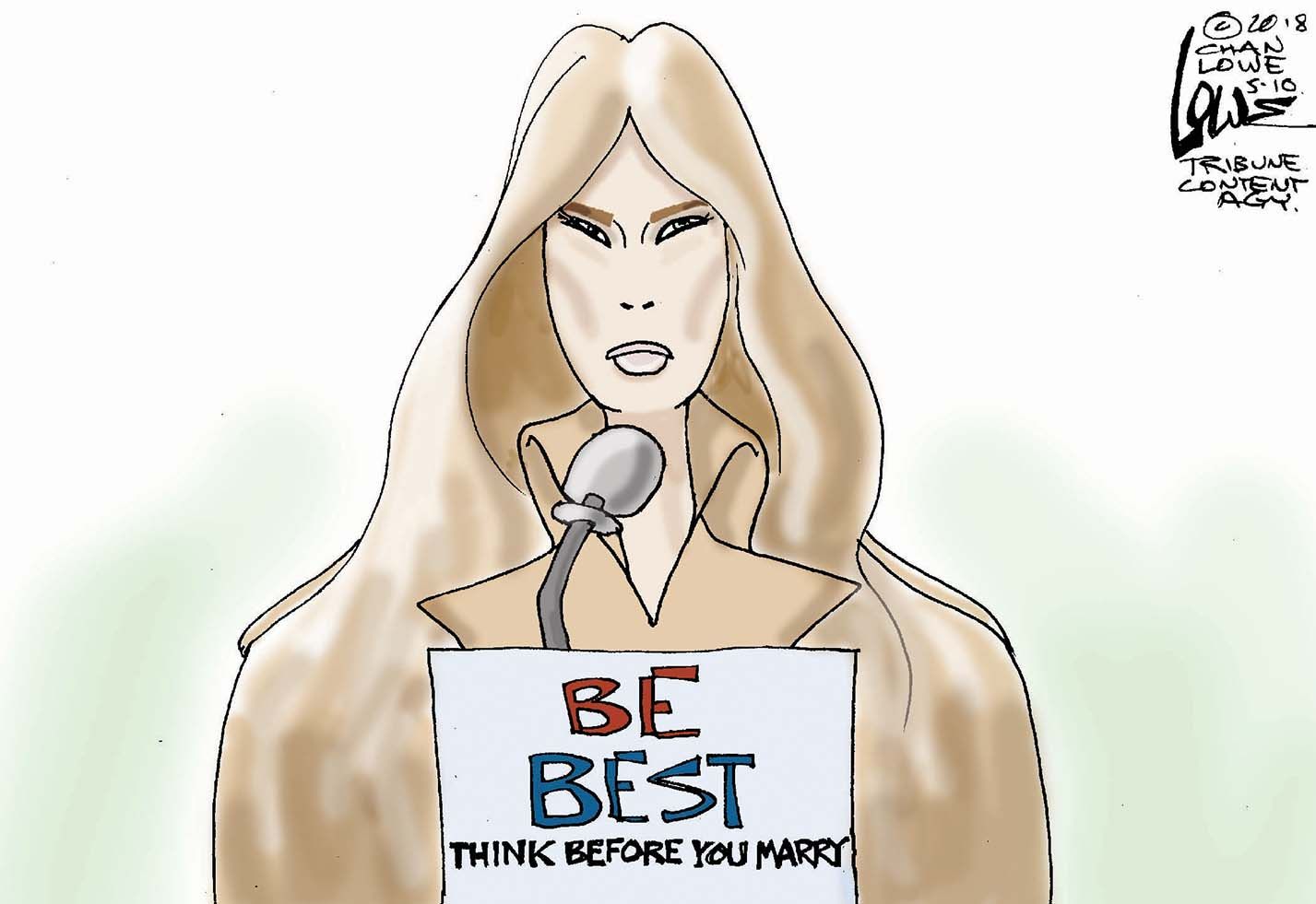 Political cartoon U.S. Melania Trump Be Best cyberbullying | The Week