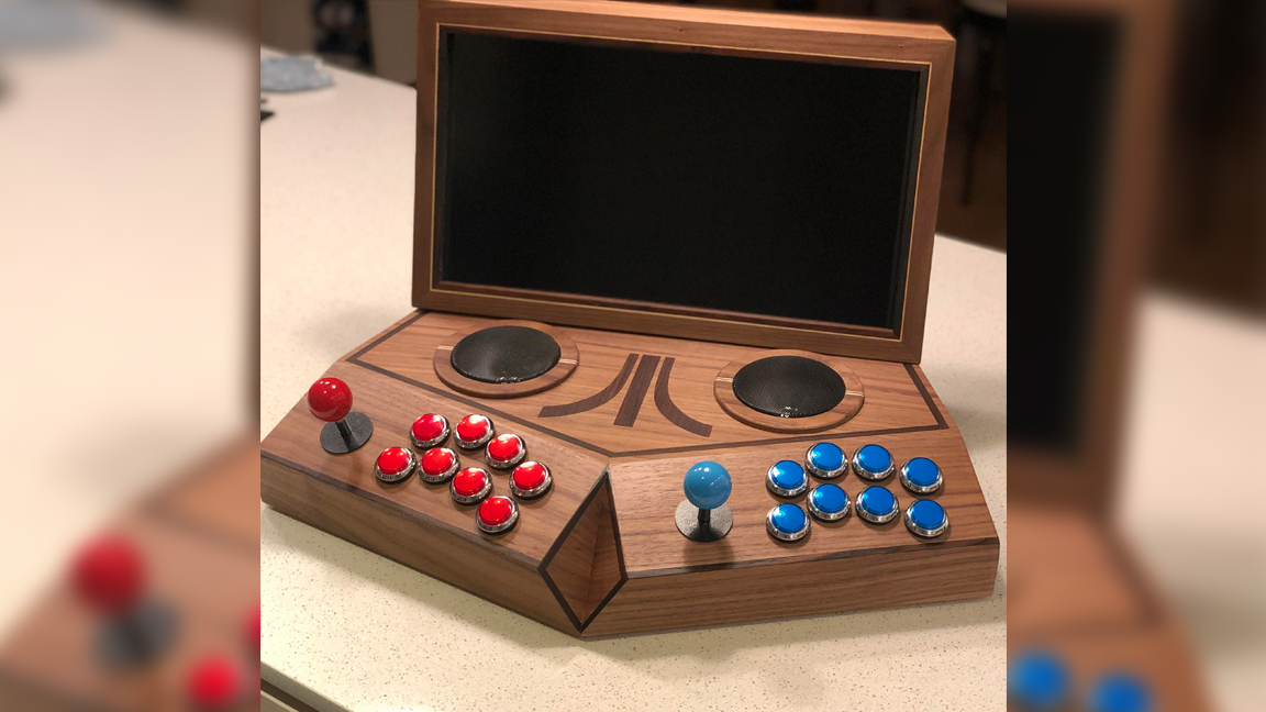 This Raspberry Pi Atari-Themed Walnut Arcade is Made For Two | Tom's ...