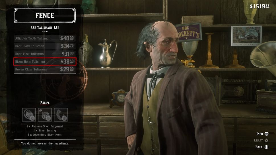 Red Dead Redemption 2 Perks, Trinkets, and Talismans list: How to craft ...