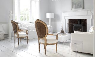 A quirky old rectory on numerous levels celebrates an all-white palette ...