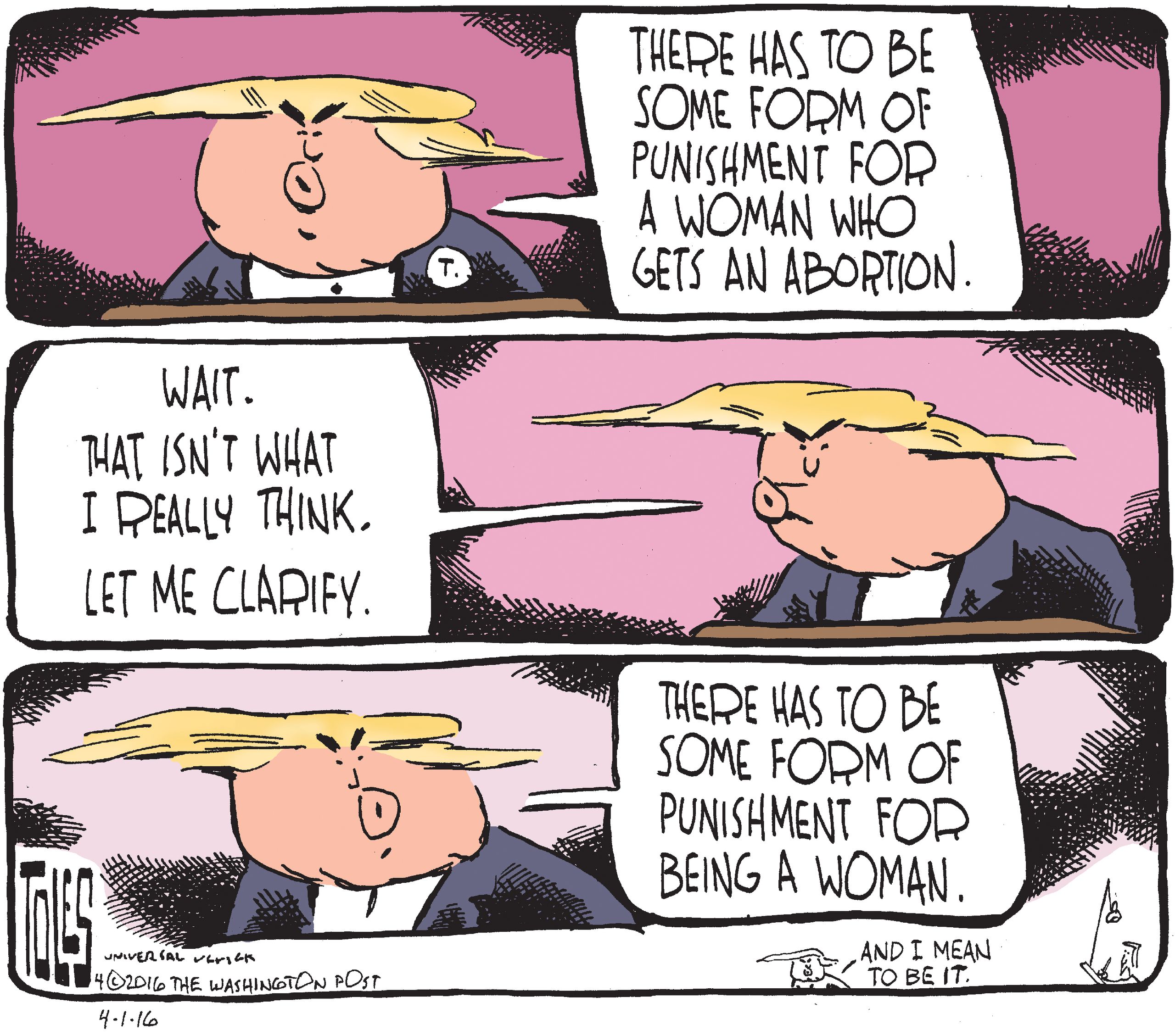 Political Cartoon U.S. Trump Female Vote 2016 | The Week