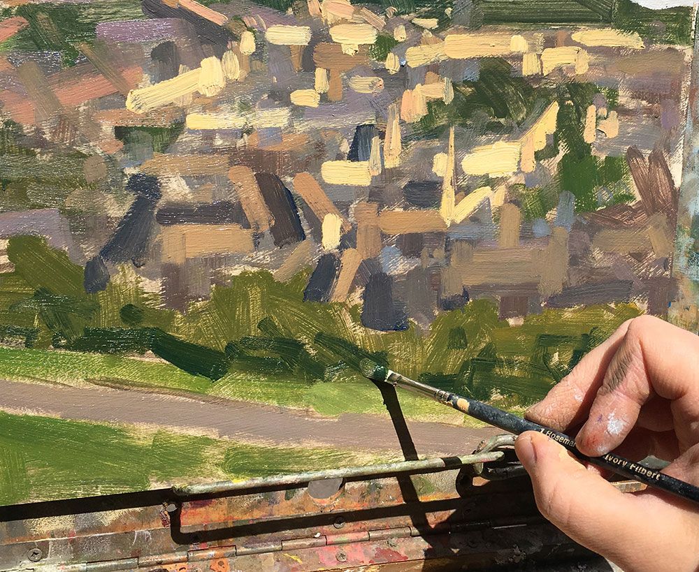 How to paint a cityscape with blocks of colour | Creative Bloq