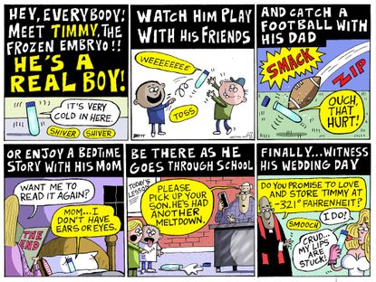 5 sharply observed cartoons on Alabama's IVF ruling | The Week