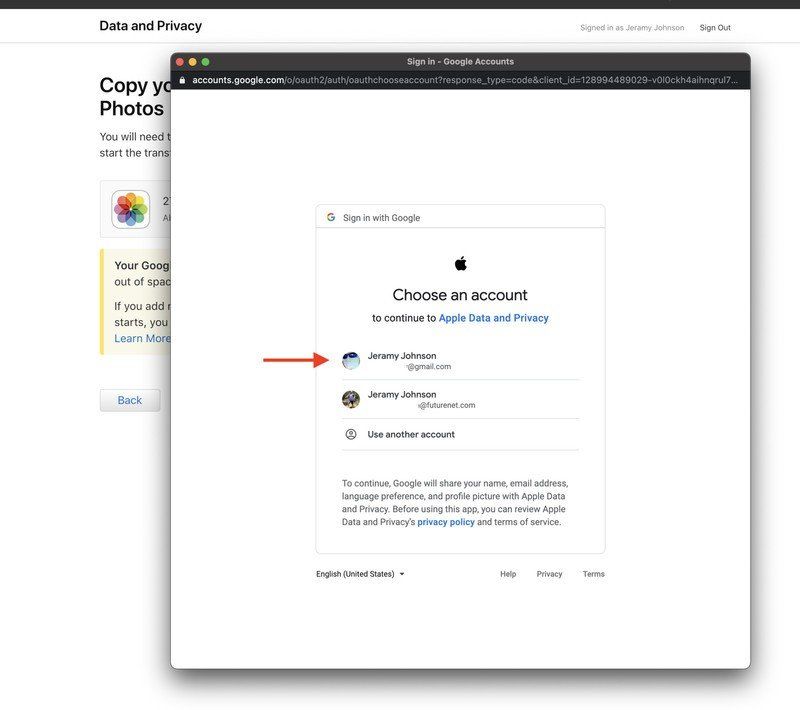 How to transfer your iCloud photos and videos to Google Photos ...