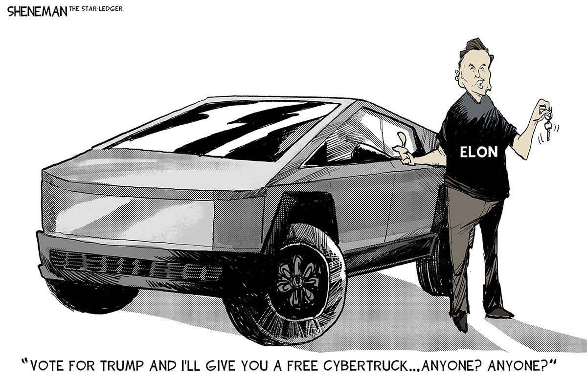 5 million dollar cartoons about Elon Musk’s election scheme | The Week
