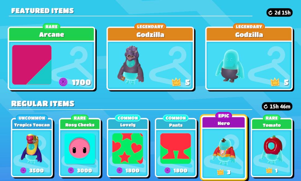 Fall Guys skins: What costumes are available today? | PC Gamer