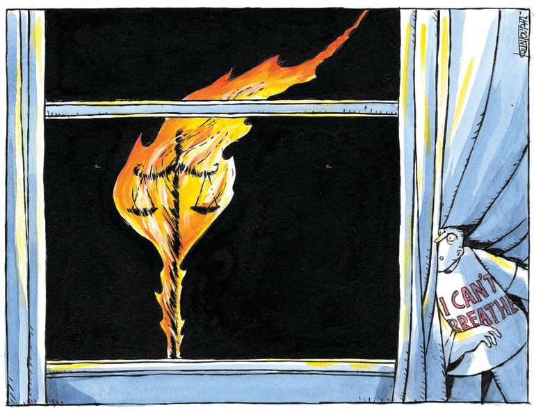 Editorial Cartoon U.S. George Floyd justice I cant breathe | The Week