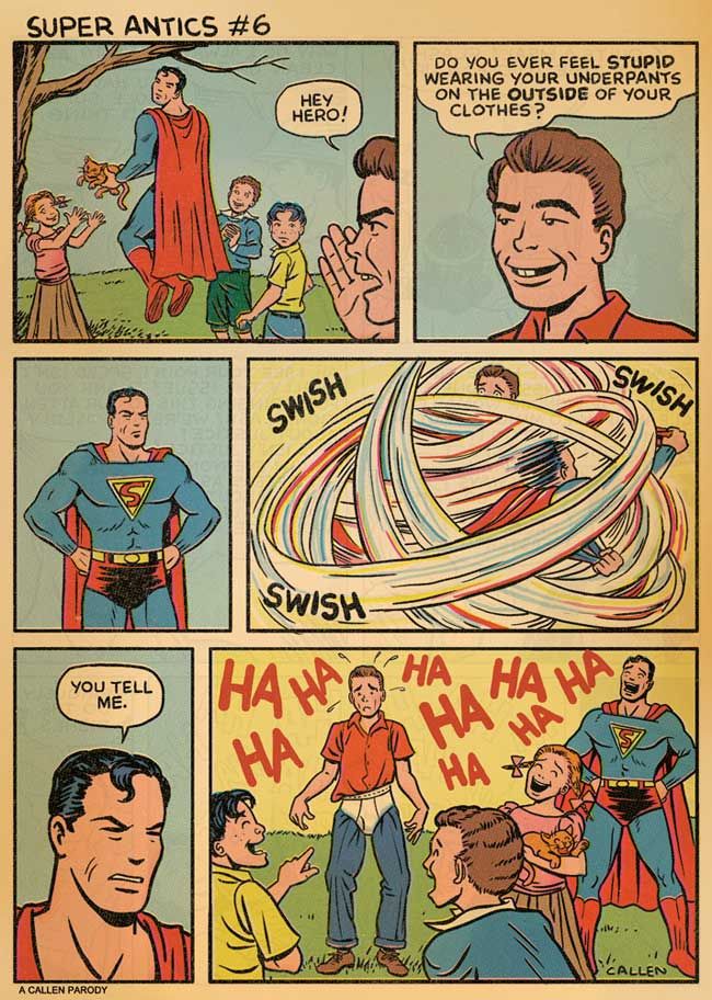 Superheroes become childish idiots in these amazing web comics ...