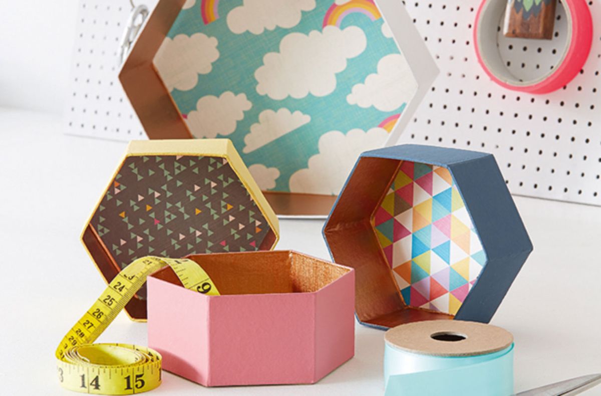 Pretty hexagonal storage boxes | GoodtoKnow