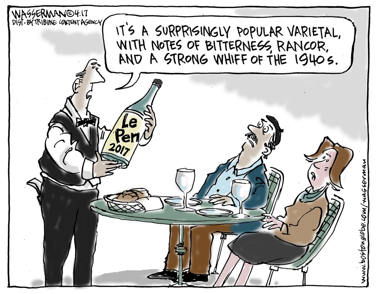 Political Cartoon World France French Election Marie Le Pen Populism ...