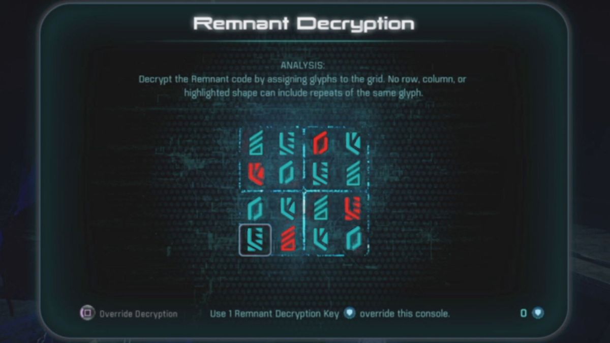 Mass Effect Andromeda Remnant Decryption glyph puzzle solutions guide ...