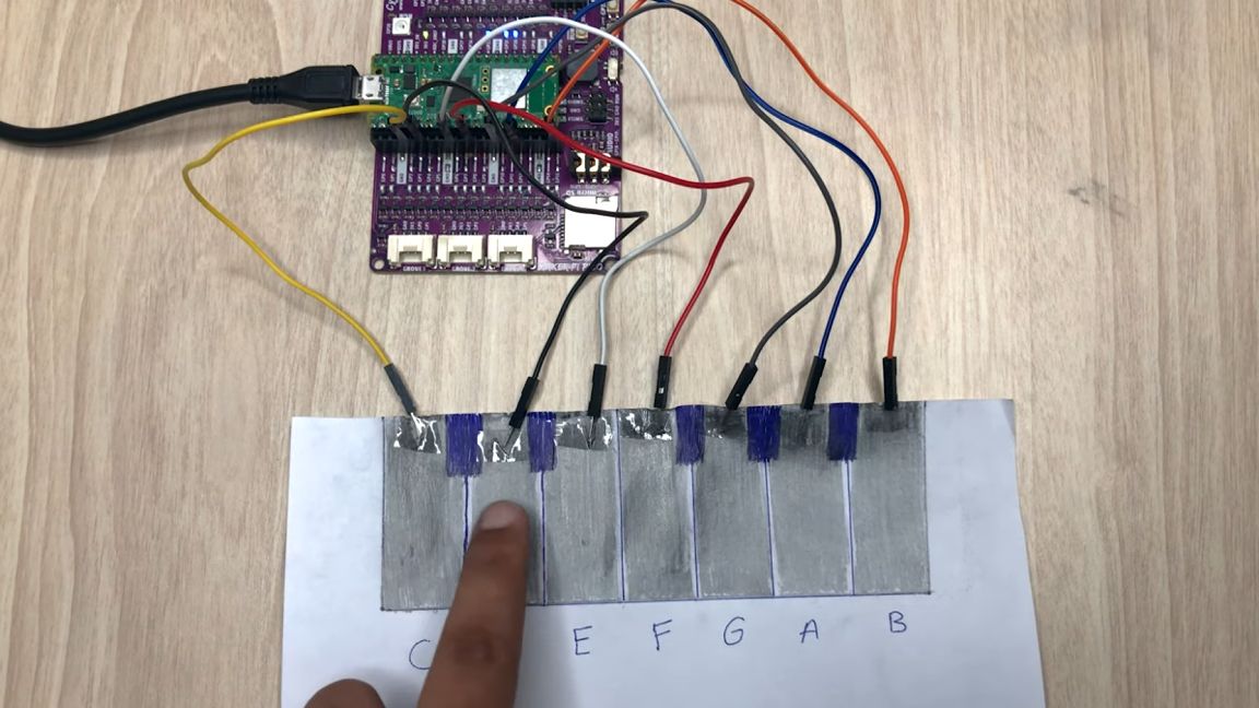 Raspberry Pi Pico Paper Piano Uses Pencil Drawn Keys | Tom's Hardware