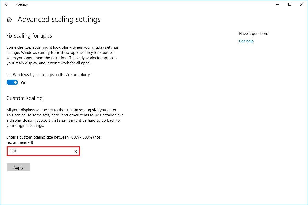 How to set custom display scaling settings on Windows 10 | Windows Central