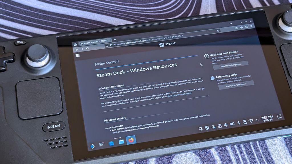 Valve updates Windows 11 drivers for Steam Deck OLED, but it still ...