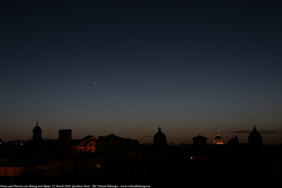 Venus and Mercury Sparkle Over Rome in New Photo | Space