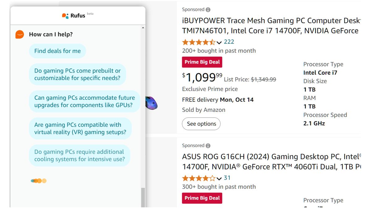 I asked Amazon's AI to show me the best Prime Day deals and thankfully ...