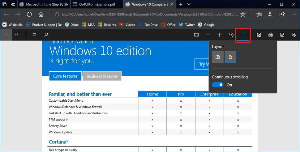 How to use Microsoft Edge as a PDF reader in the Windows 10 Fall ...