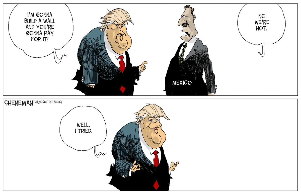 Political Cartoon U.S. Trump Immigration Mexico Border Wall | The Week