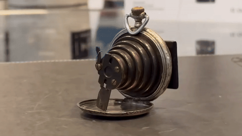 I can imagine James Bond using one of these ultra-rare pocket-watch ...