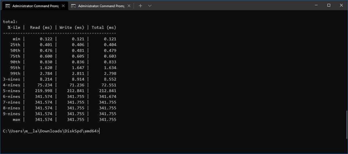 How to test hard drive performance with DiskSpd on Windows 10 | Windows ...