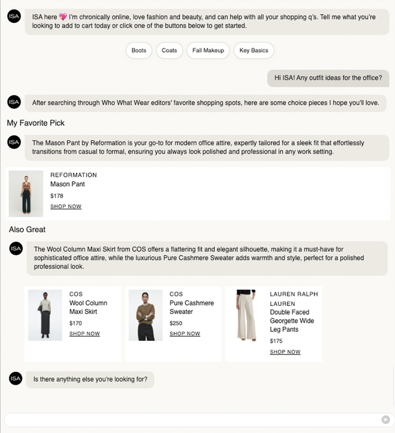 Who What Wear's Intelligent Shopping Assistant Helped Me Create Four ...