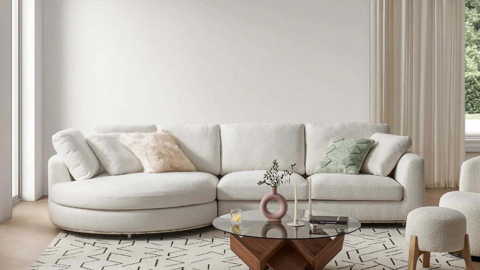 "Round Chaise Sofas" Are the Shape of the Season — Here's Why | Livingetc