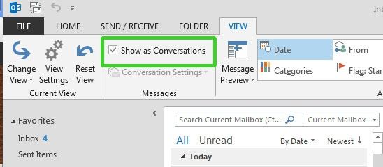 How to Turn On or Off Conversation View in Outlook 2013 | Laptop Mag