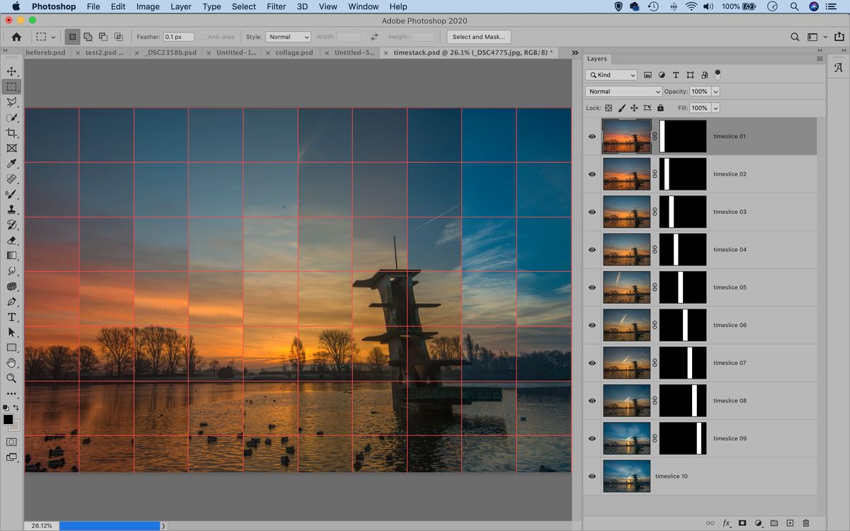 Create a stunning time slice in Photoshop and show the passage of time ...